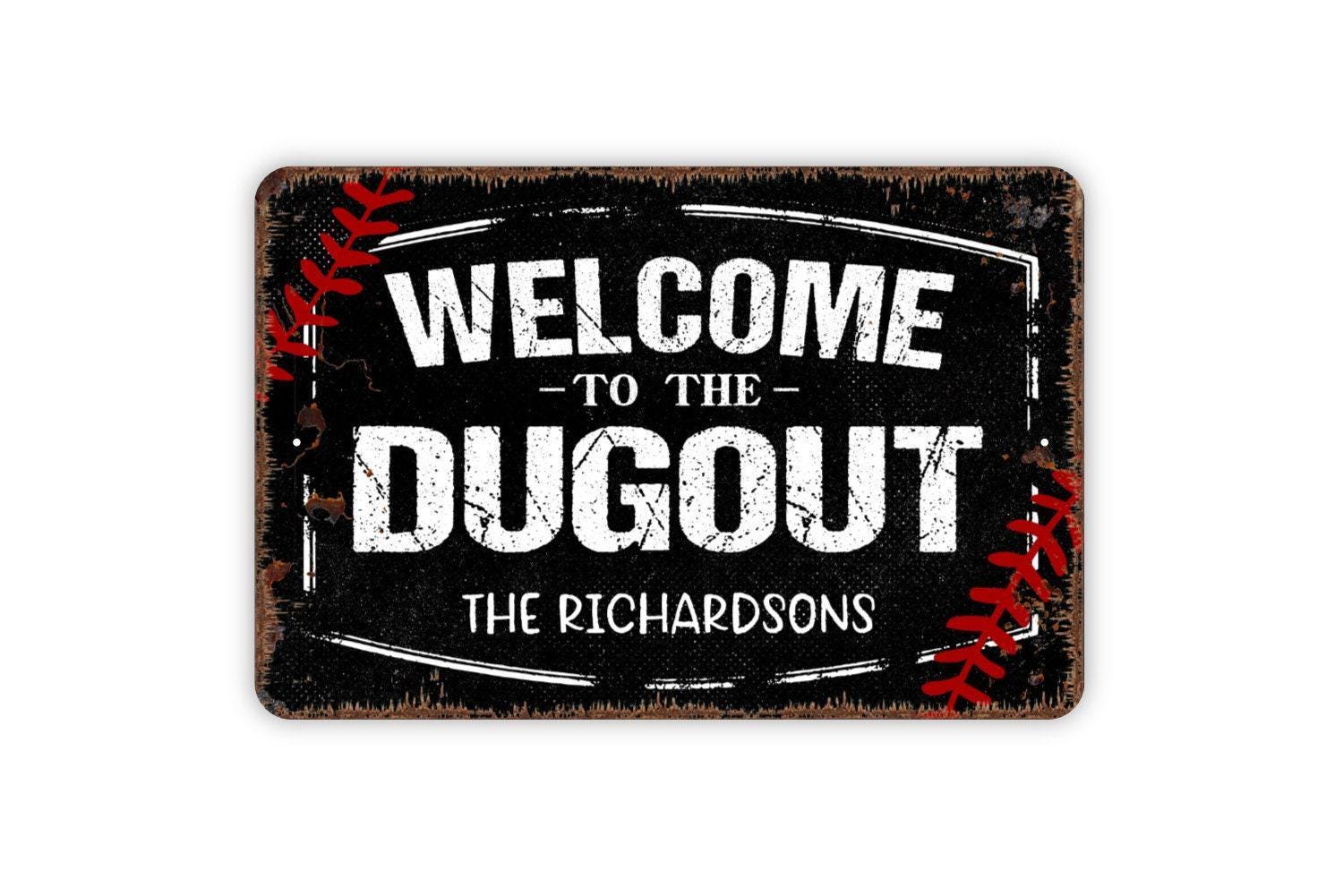 Personalized Welcome to the Dugout Sign - Custom Baseball Softball ...