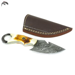 6 Inch Damascus Steel Handmade Hunting Camping and Trekking - Etsy