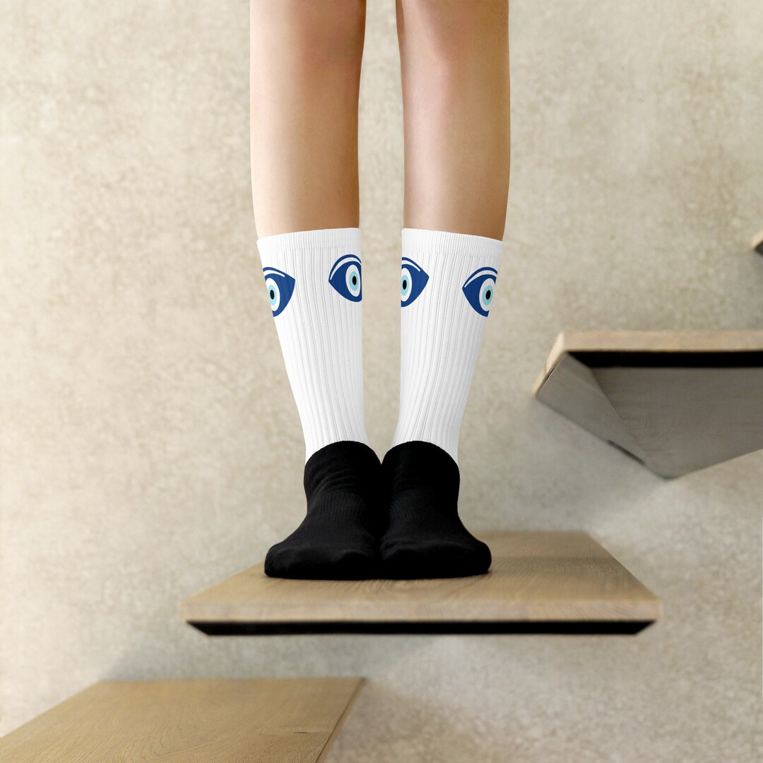 Evil Eye Socks, Protection, Good Luck, Talisman, Unisex, - Etsy