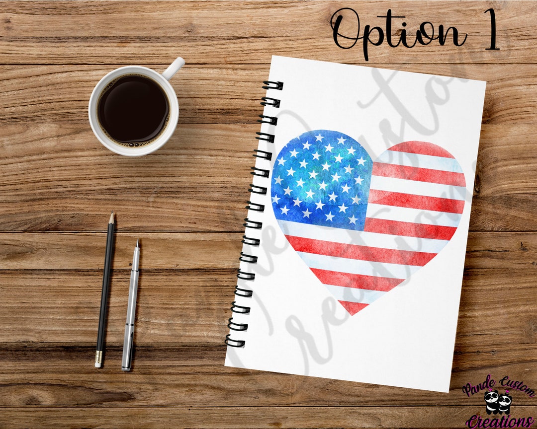 Heart Flag Notebook | Heart Flag Journal | Flag Journal |flag Notebook ...