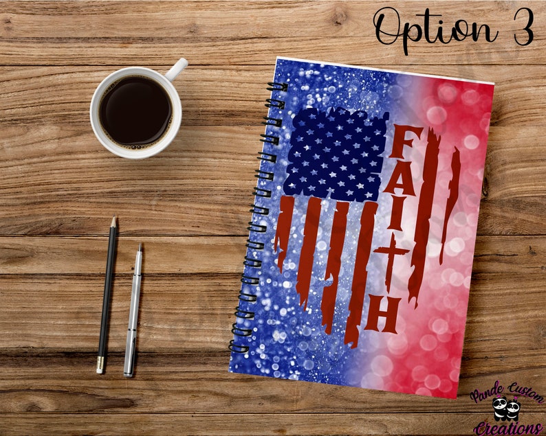 Faith Flag Notebook | Faith Flag Journal |custom Journal - Etsy