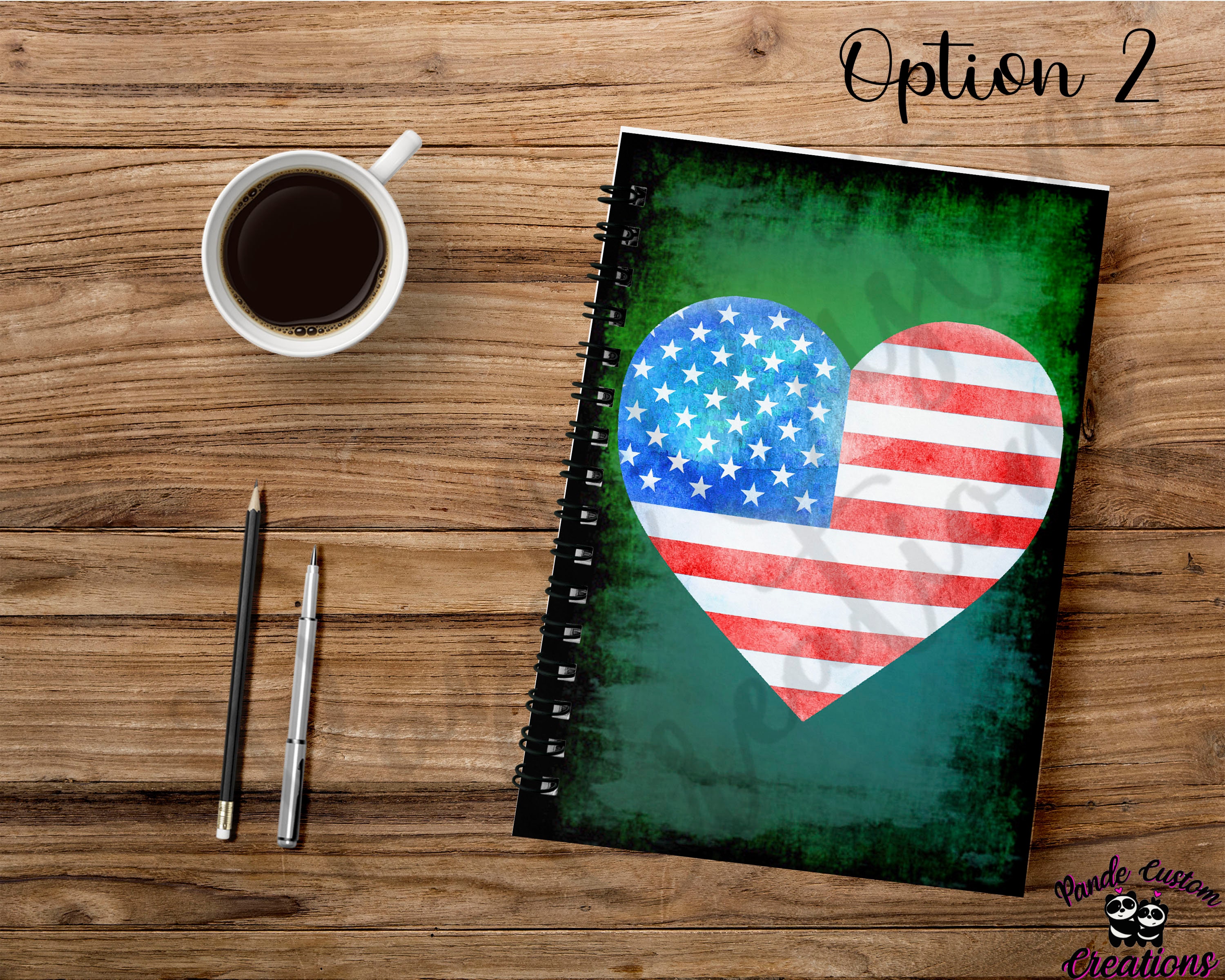 Heart Flag Notebook | Heart Flag Journal | Flag Journal |flag Notebook ...