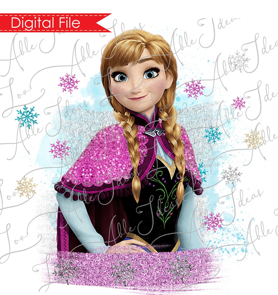 Anna Frozen Digital Design PNG File for Sublimation & DIY Projects ...