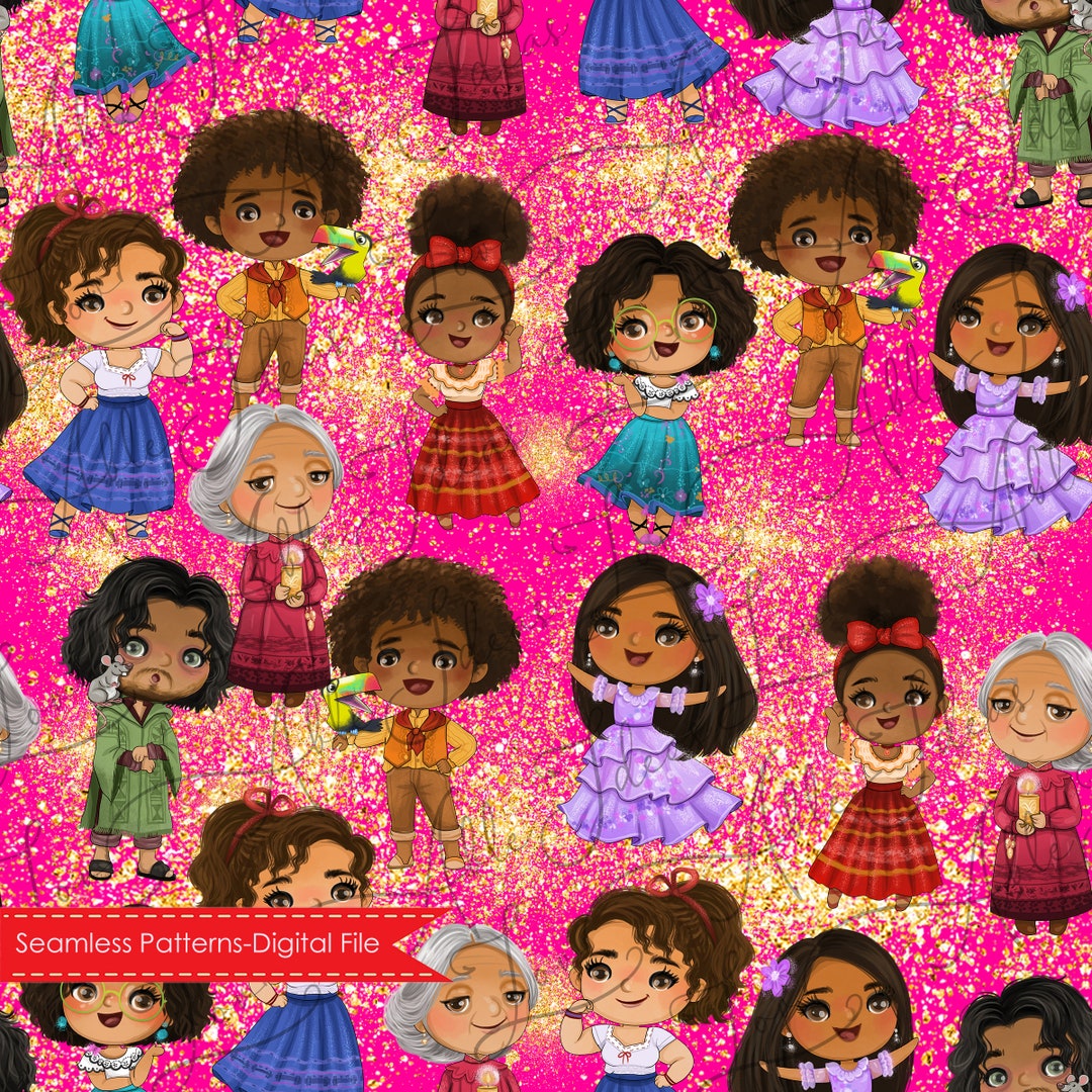 Encanto Inspired Seamless Pattern-digital Paper-seamless Pattern ...
