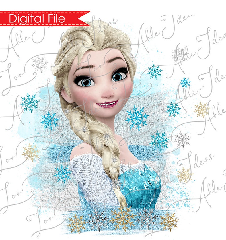 Elsa Frozen Digital Design PNG File for Sublimation & DIY Projects-high ...