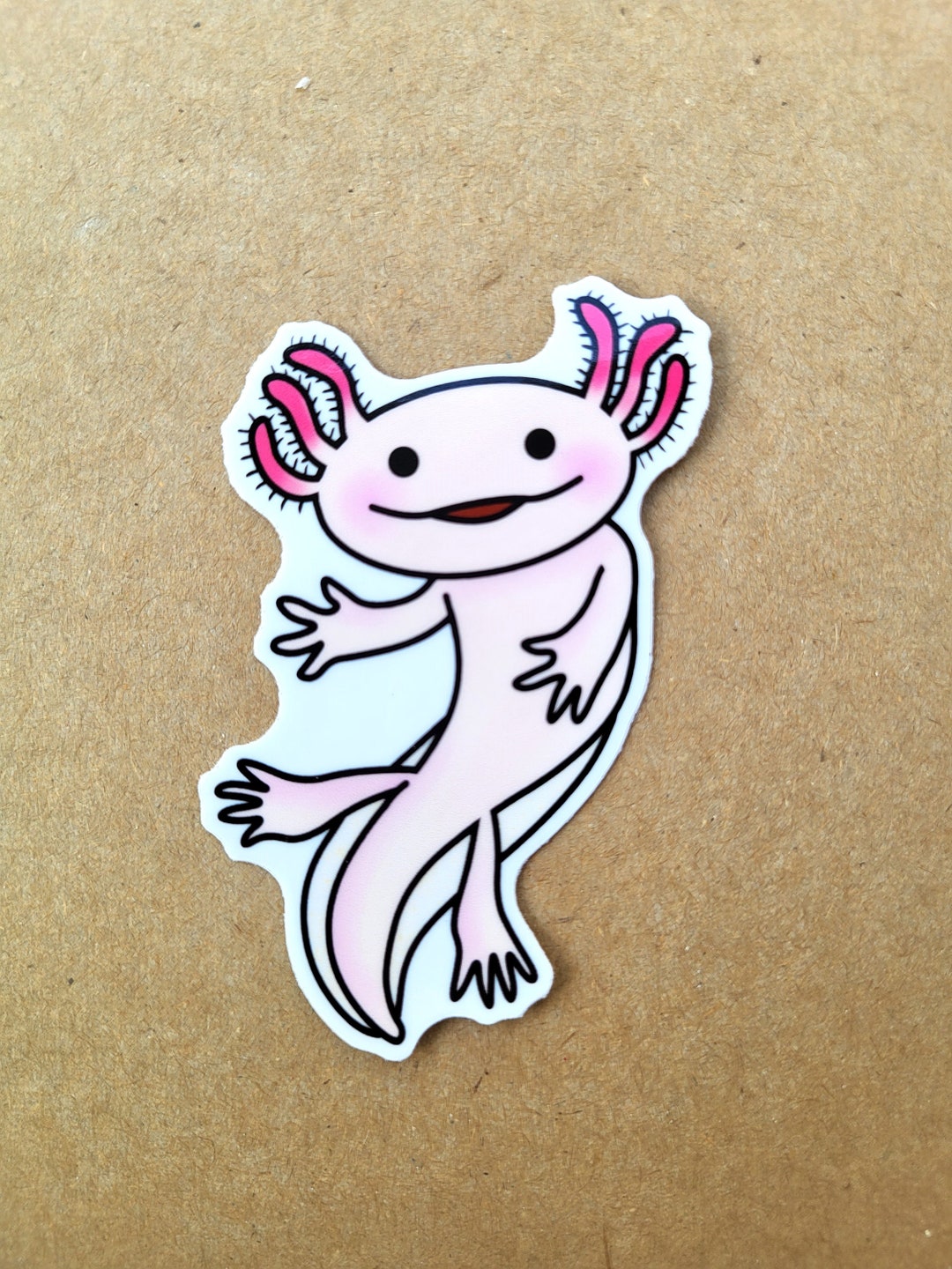 Glossy Weatherproof Sticker - Axolotl - Etsy