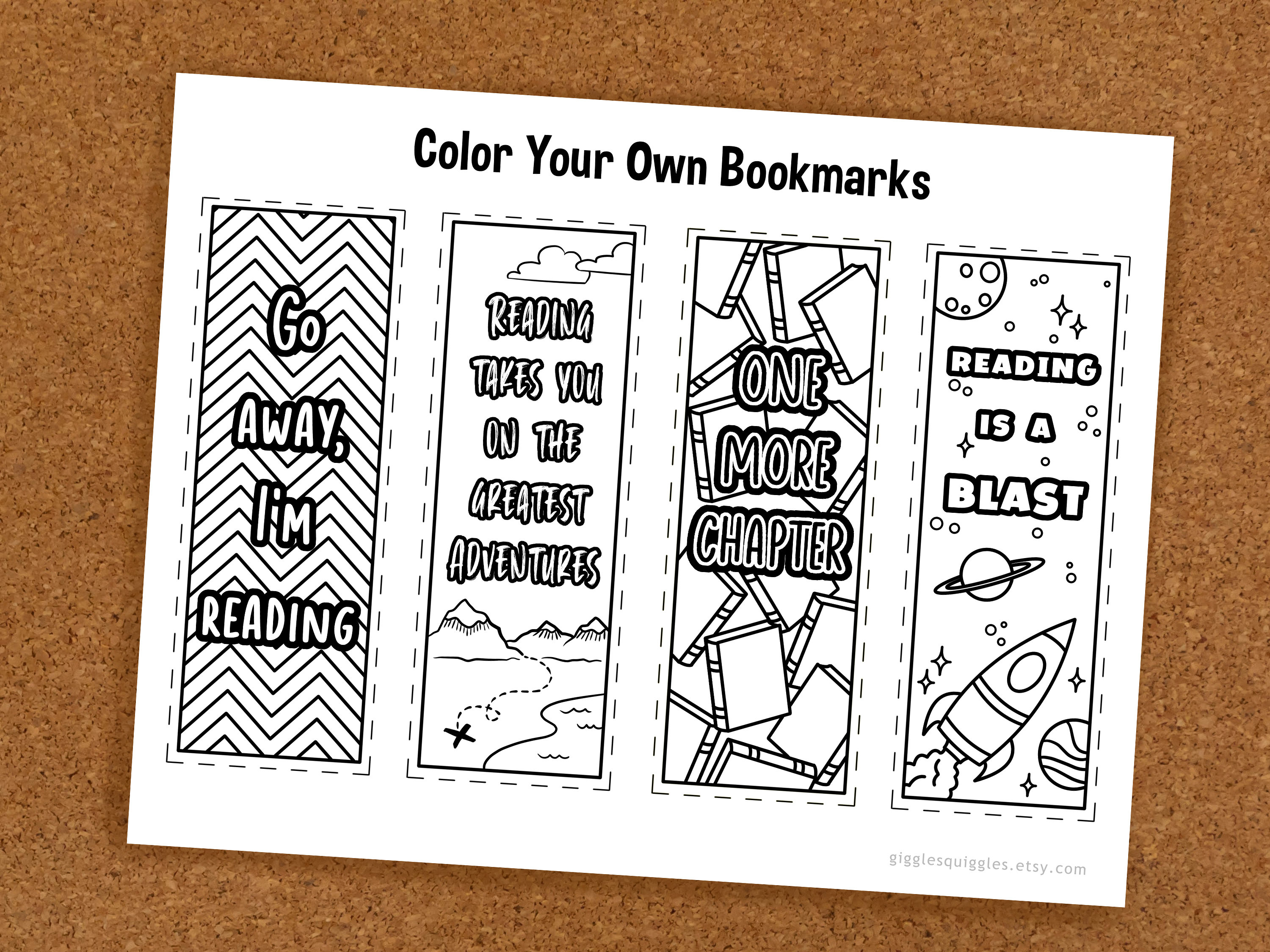 Printable Color Your Own Bookmarks Instant Download - Etsy Printable Color Your Own Bookmarks Instant Download - Etsy