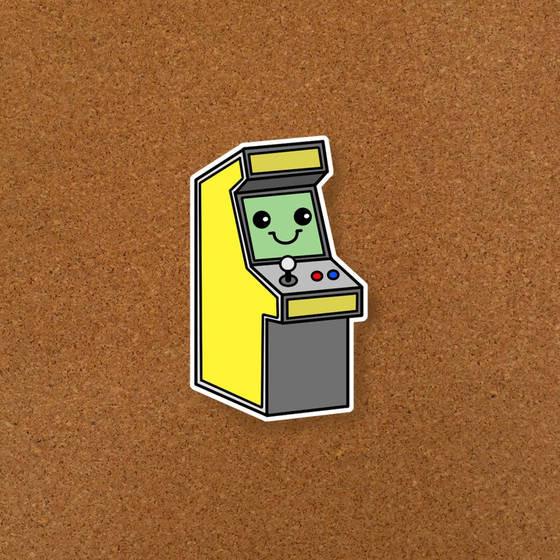 Handmade Original Weatherproof Kawaii Sticker Retro Arcade Game - Etsy