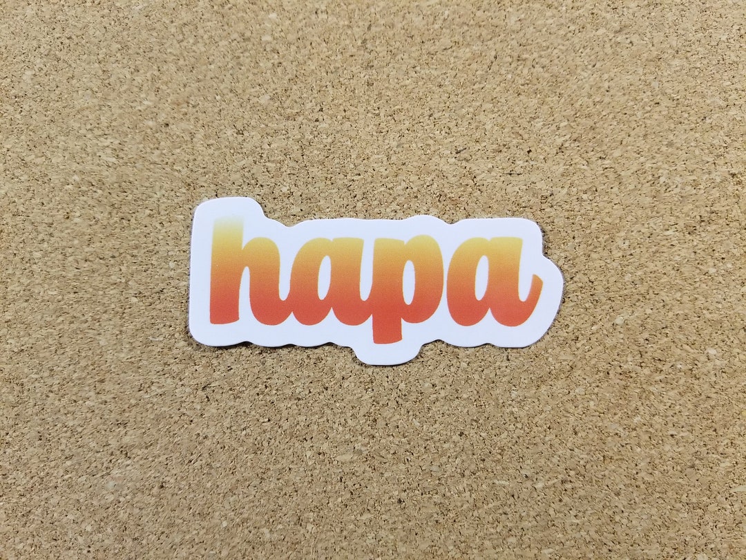 Glossy Weatherproof Sticker - Hapa - Etsy