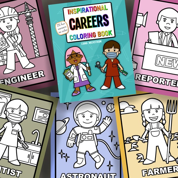 Careers Coloring Pages - Etsy