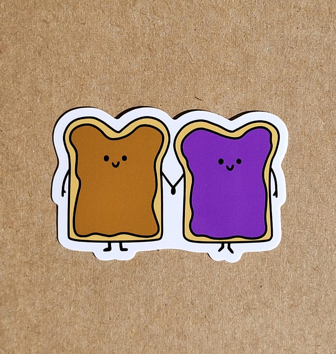 Glossy Weatherproof Sticker - Peanut Butter and Jelly - Etsy