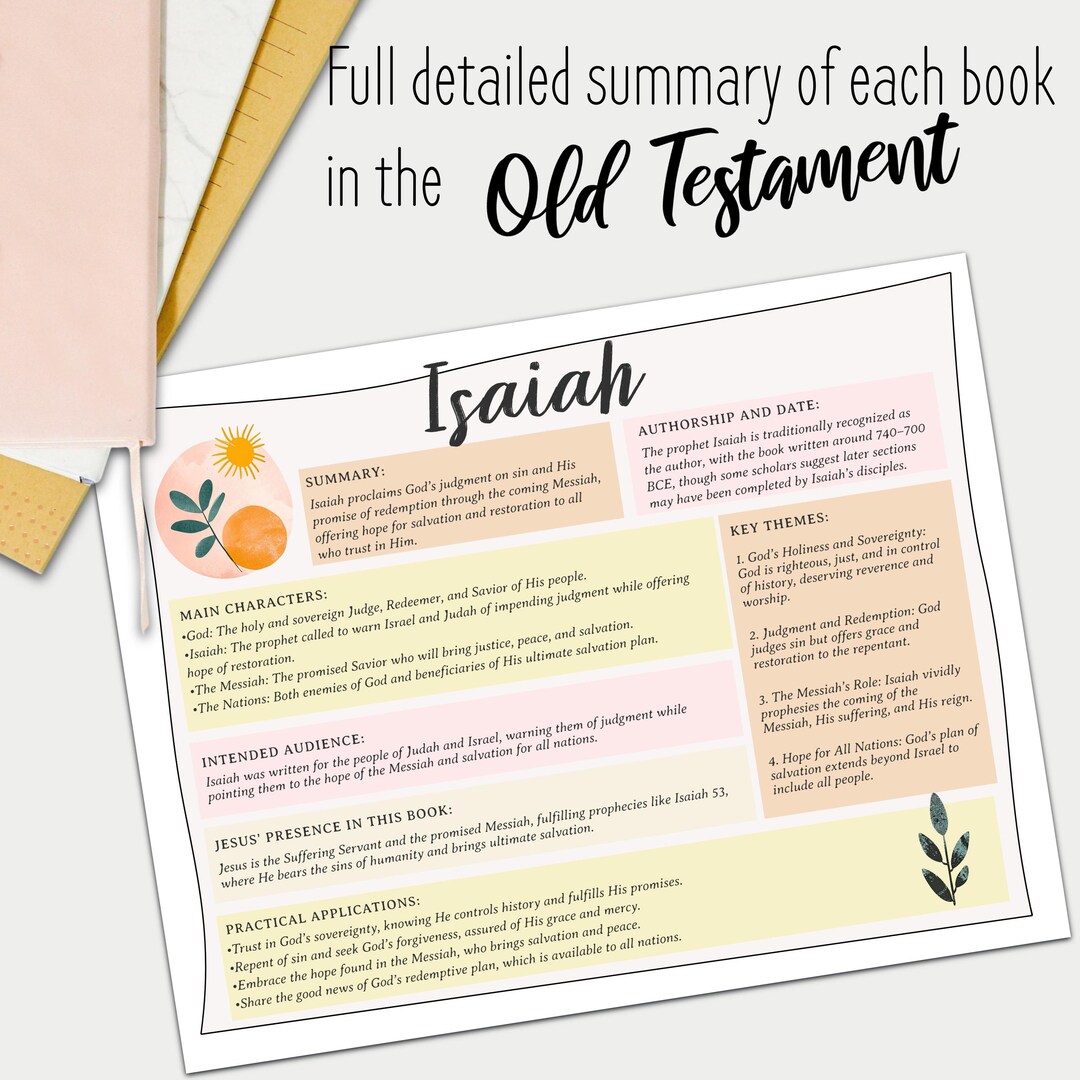 Printable Bible Summaries, Fold-out Bible Book Summaries, Old Testament ...
