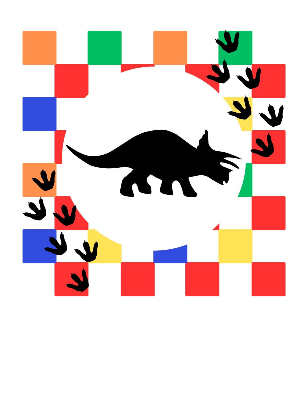 Dinosaur, Checkered Png - Etsy