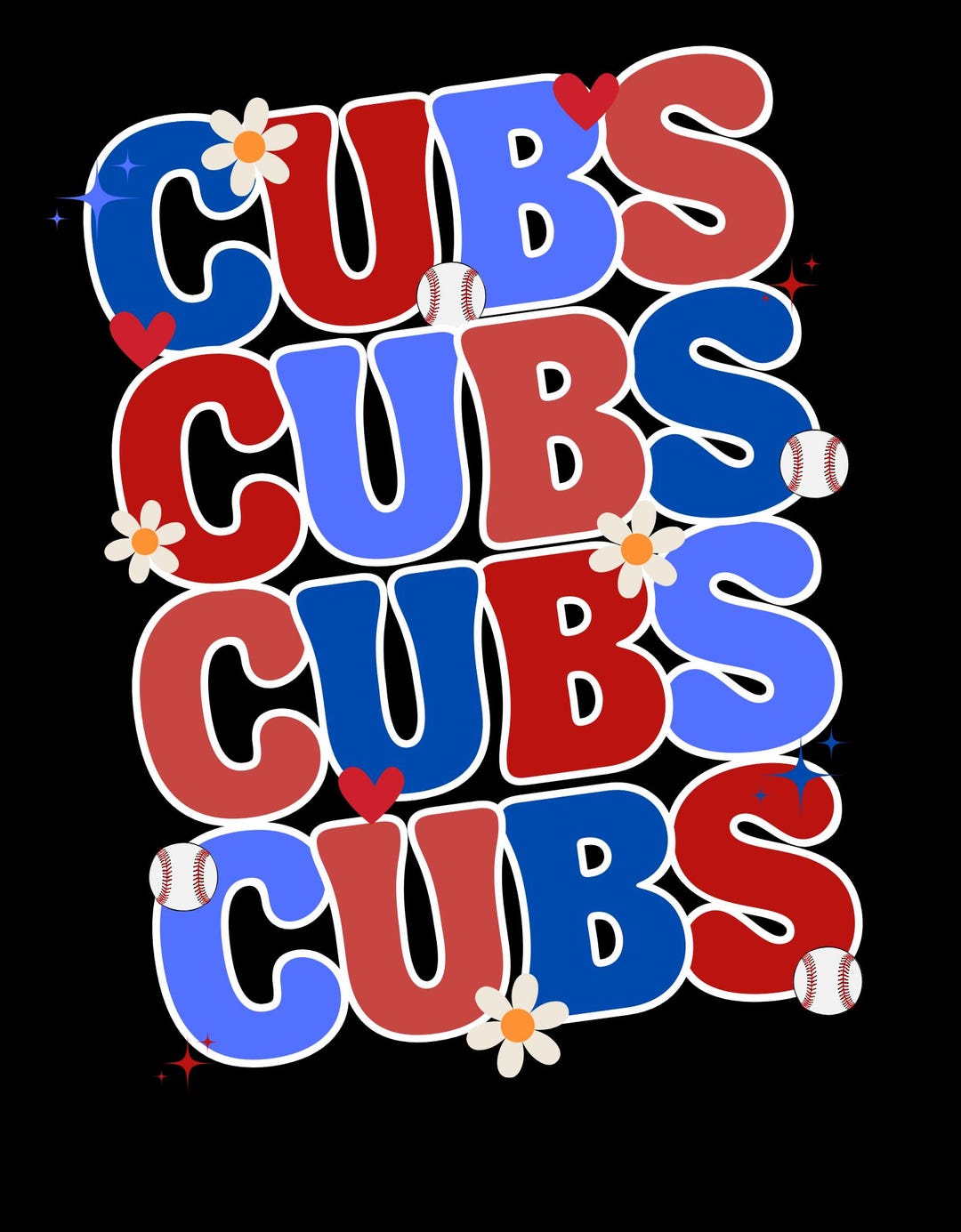 Cubs Baseball Shirt Design - Etsy