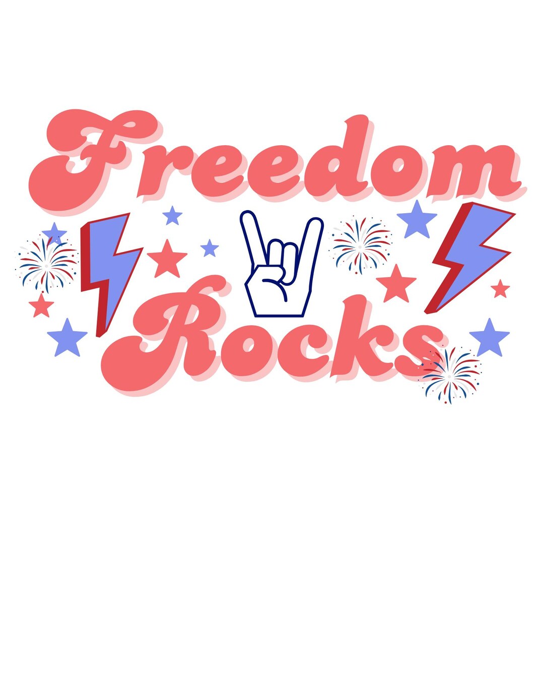 Freedom Rocks Png, Fourth of July, Patriotic - Etsy