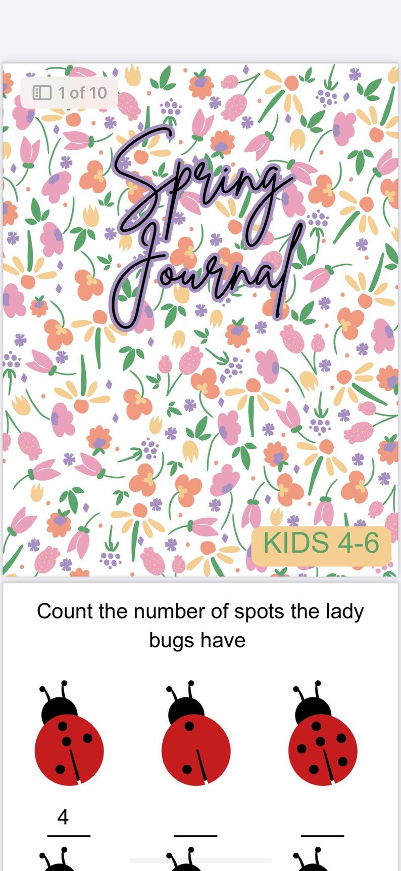 Spring Kids Learning Journal Printout - Etsy
