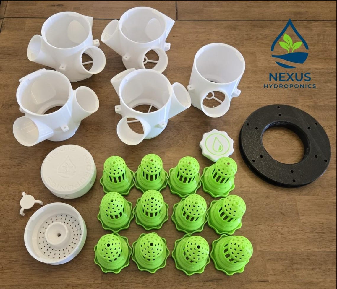 The Nexus OG - 3D Printed Hydroponic Tower Starter Kit by Nexus Hydroponics - Born From a ...