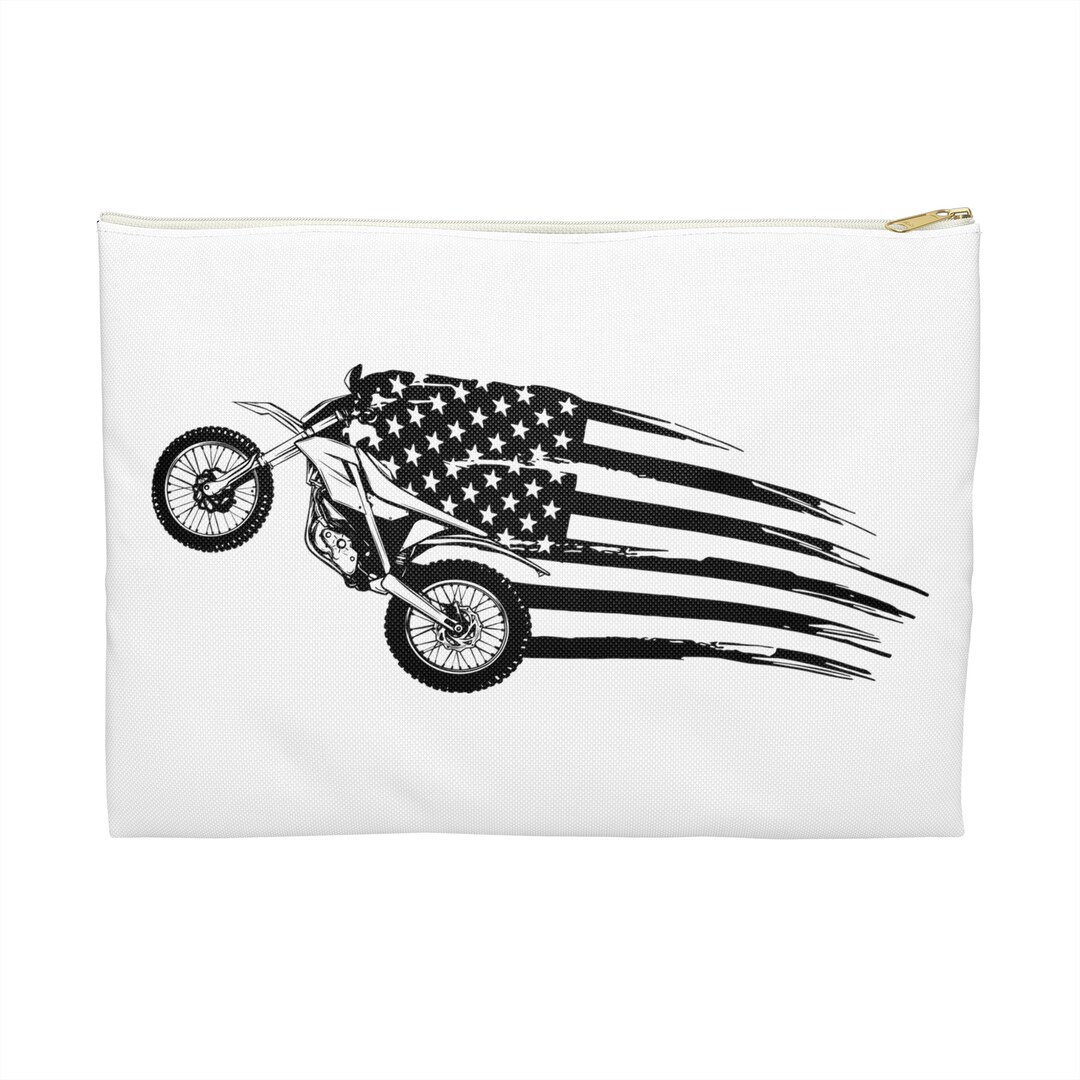 Motocross and Flag Accessory Pouch - Etsy