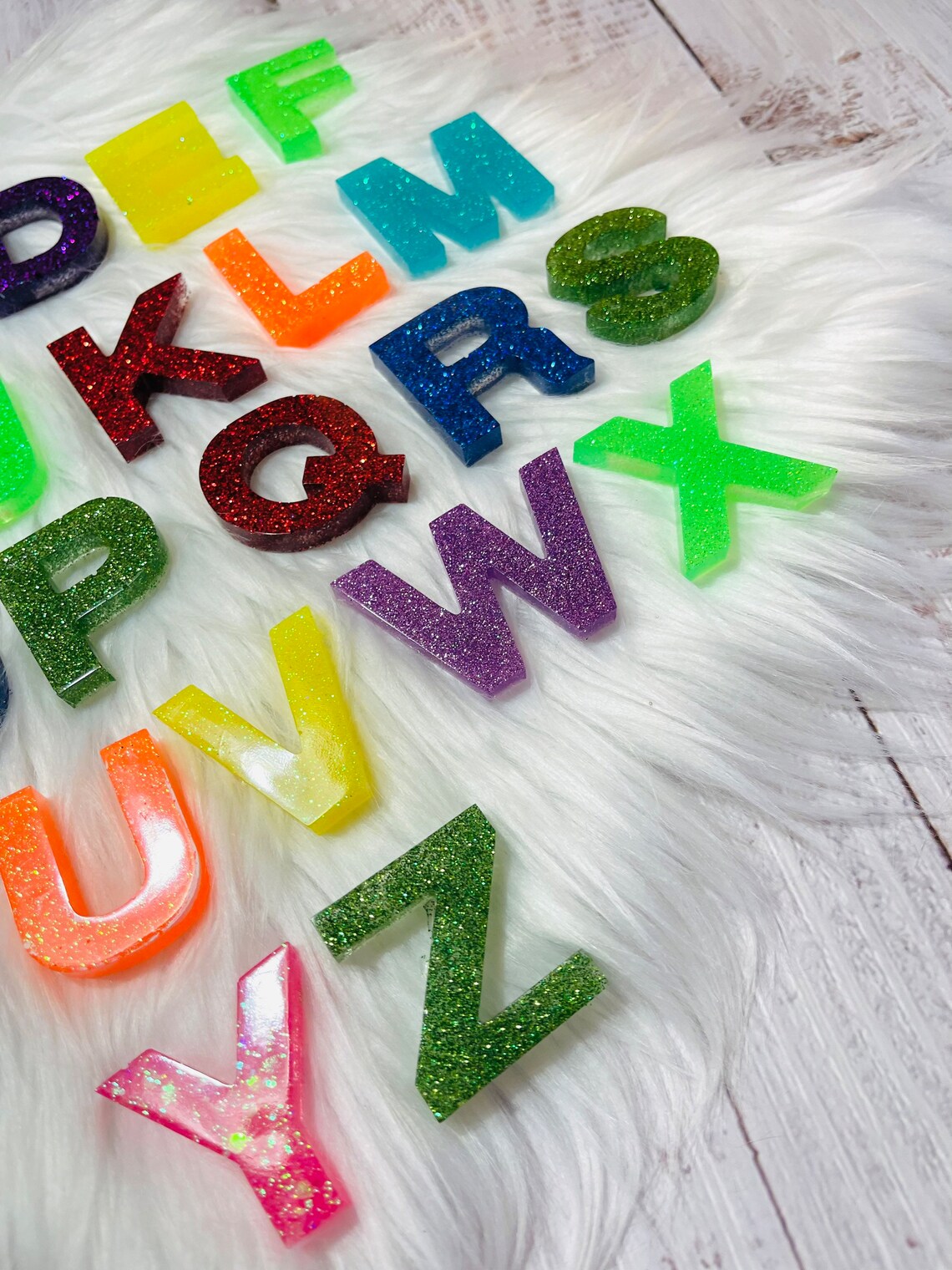 Resin Letter Set, Capital Letters, Alphabet, Learning Tool- Custom ...