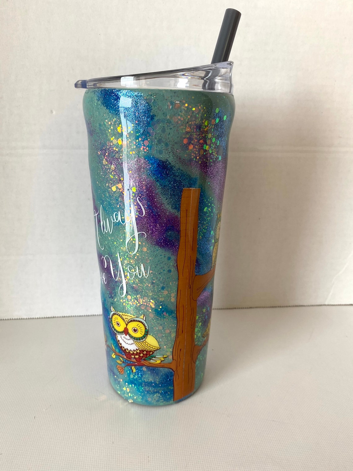 BUBBA CUP Owl Always Love You Swirl Owls Marble Glitter - Etsy