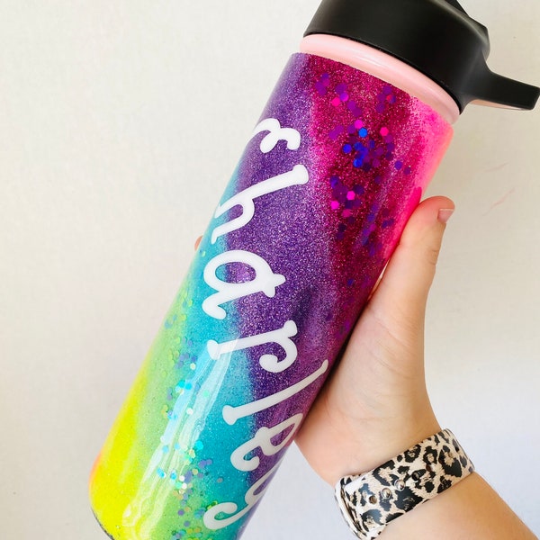 Glitter Water Bottle - Etsy