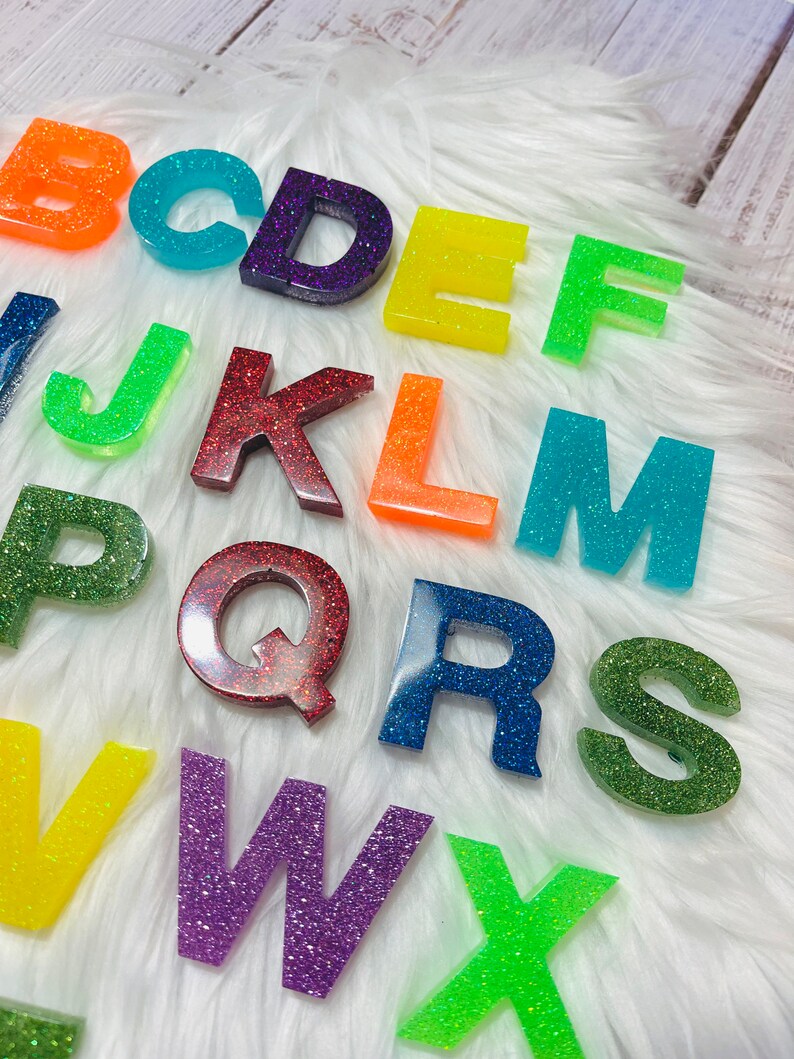 Resin Letter Set, Capital Letters, Alphabet, Learning Tool- Custom ...