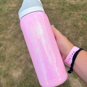OWALA Solid Pink, Baby Pink, Simple- Custom Personalized, Glitter Water ...