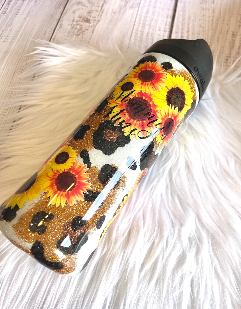 24 OZ OWALA Water Bottle- Leopard, Cheetah, Sunflower, Custom ...