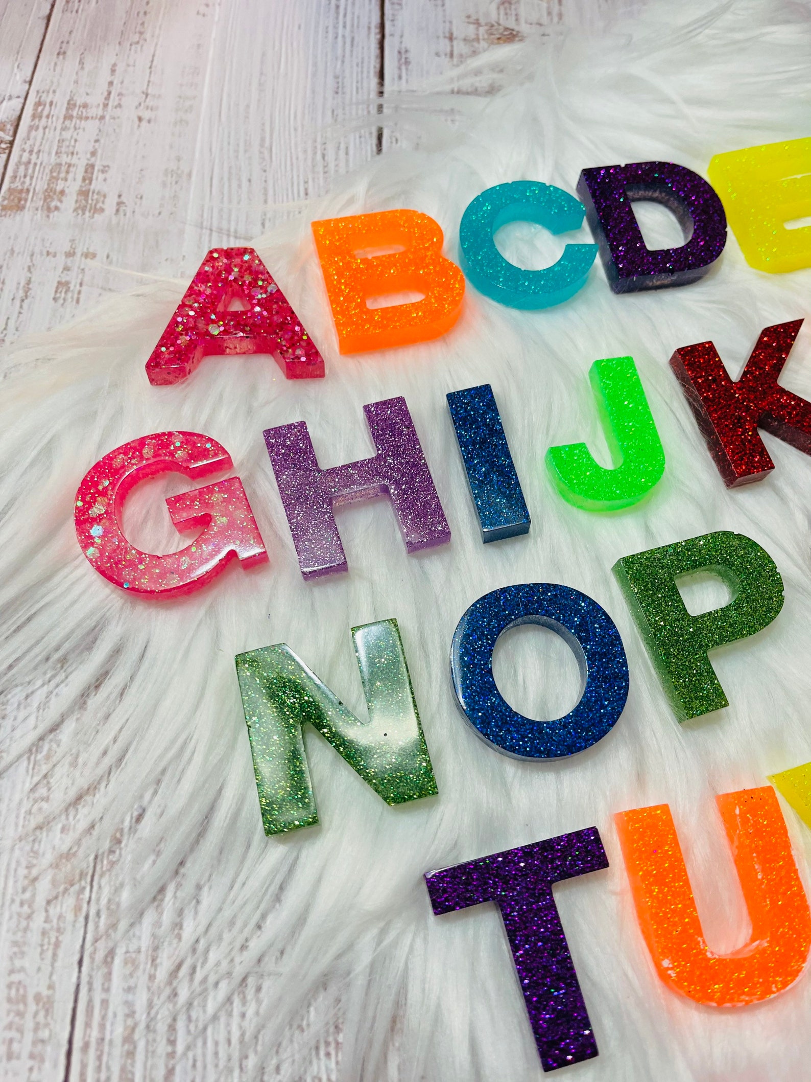 Resin Letter Set, Capital Letters, Alphabet, Learning Tool- Custom ...