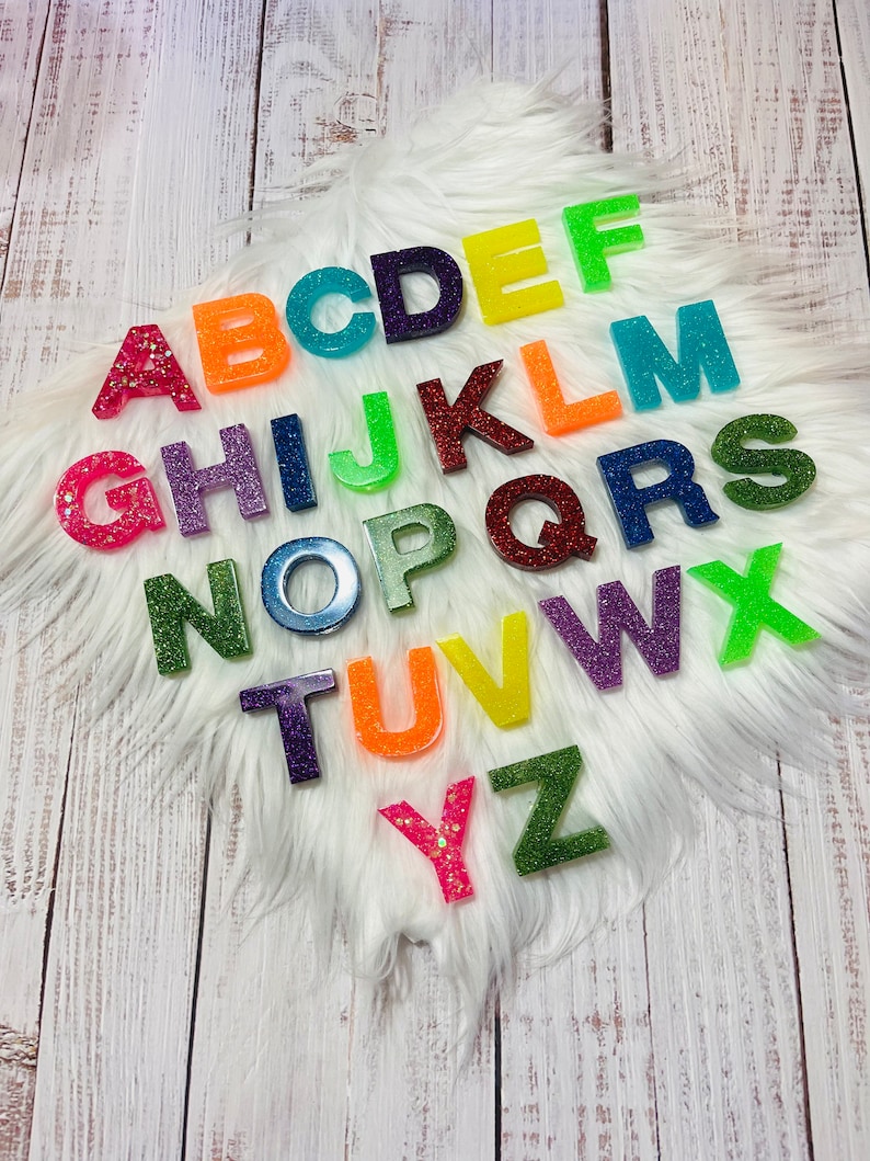 Resin Letter Set, Capital Letters, Alphabet, Learning Tool- Custom ...