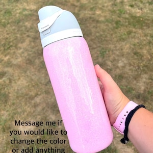 OWALA Solid Pink, Baby Pink, Simple- Custom Personalized, Glitter Water ...