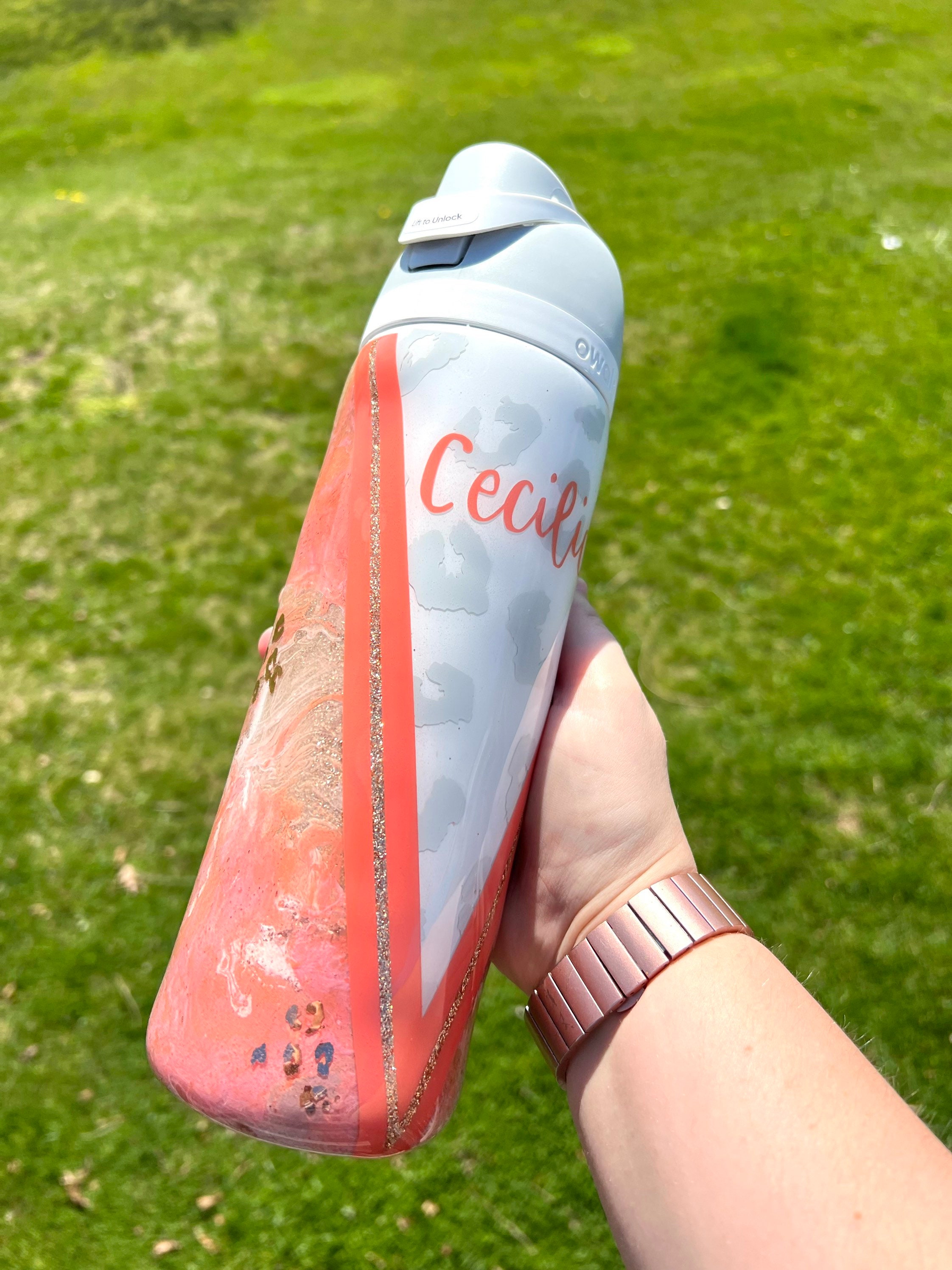 24 OZ OWALA Water Bottle Leopard Cheetah Hydrodip Swirl - Etsy