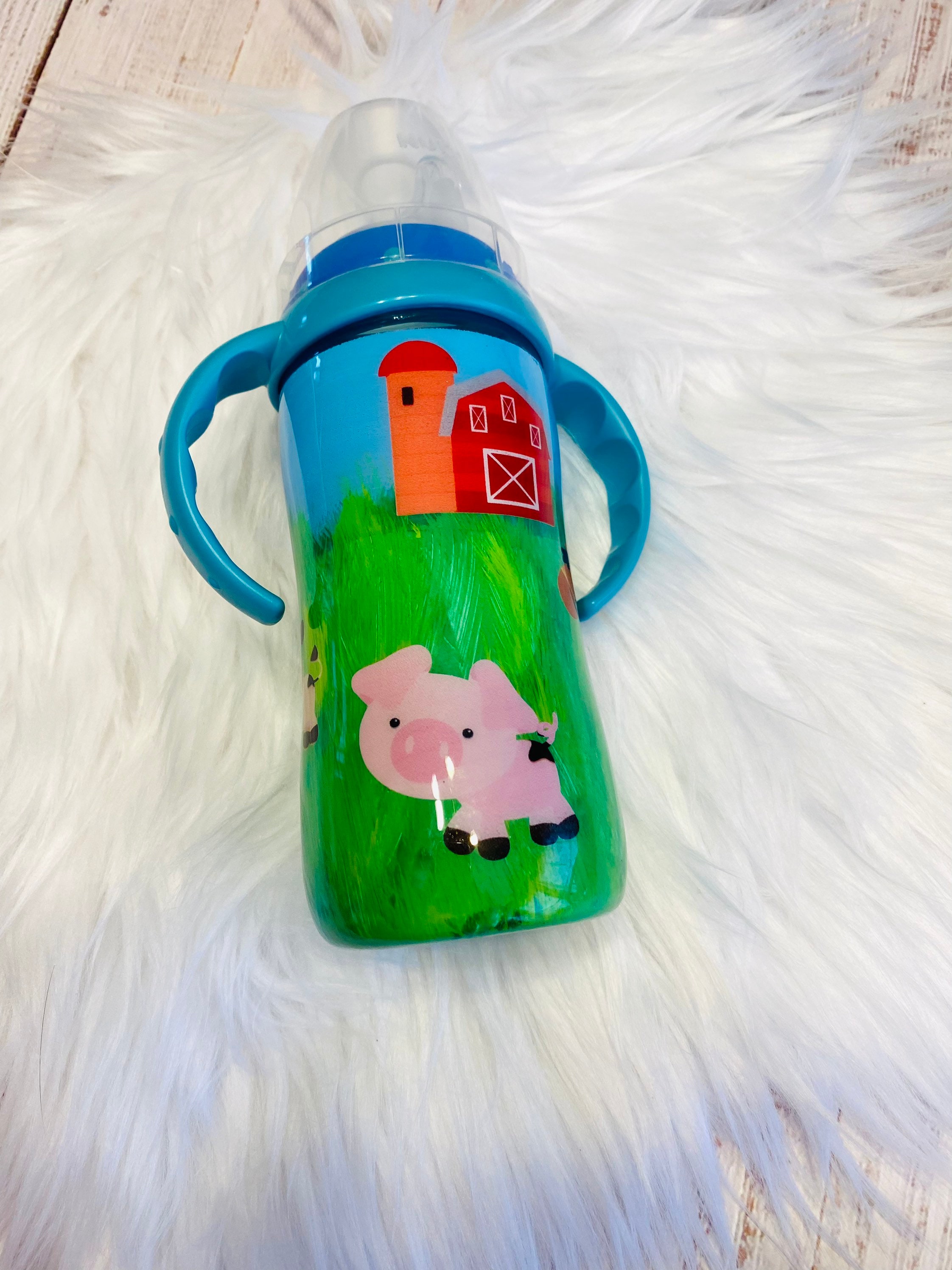 NUK BRAND Sippy Cup Farm Animals Barn Tractor Boys | Etsy
