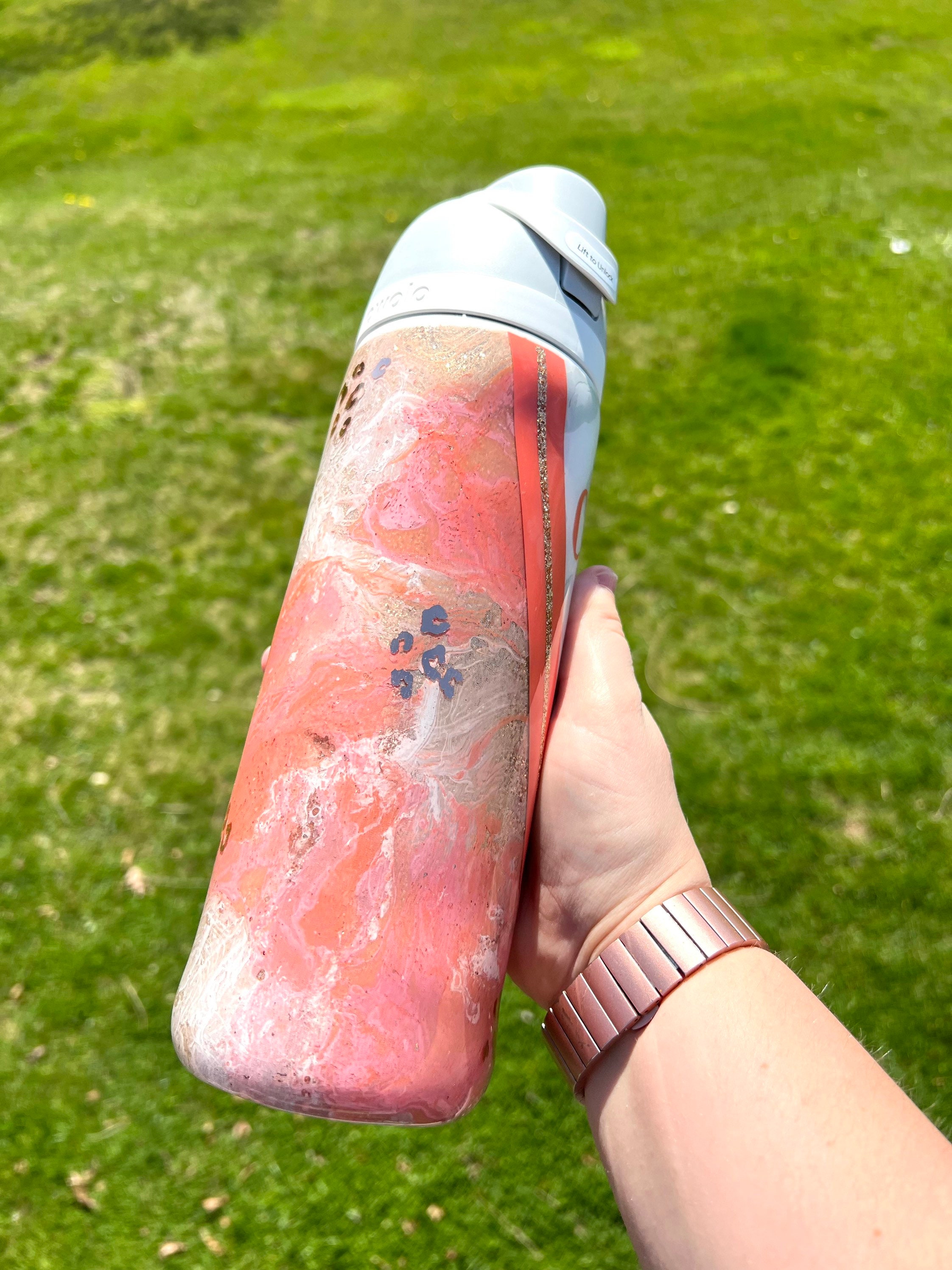 24 OZ OWALA Water Bottle Leopard Cheetah Hydrodip Swirl - Etsy