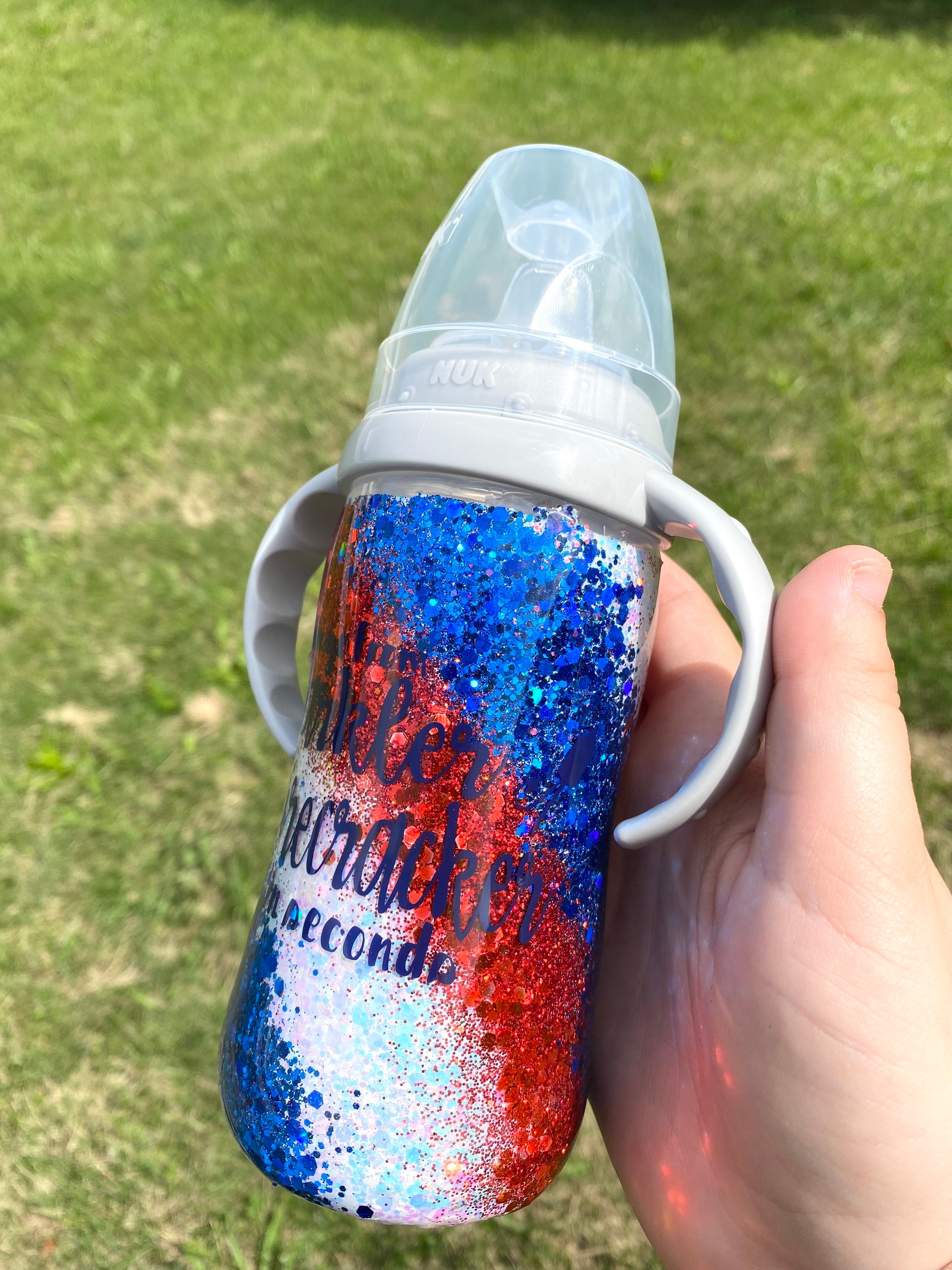 NUK BRAND Glitter Sippy Cup Red White and Blue Patriotic | Etsy