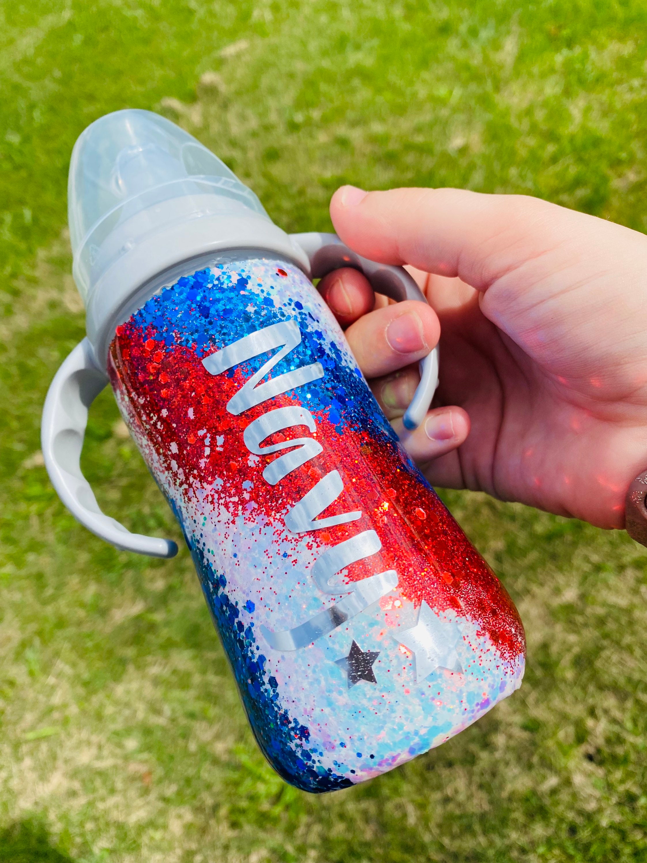 NUK BRAND Glitter Sippy Cup Red White and Blue Patriotic | Etsy