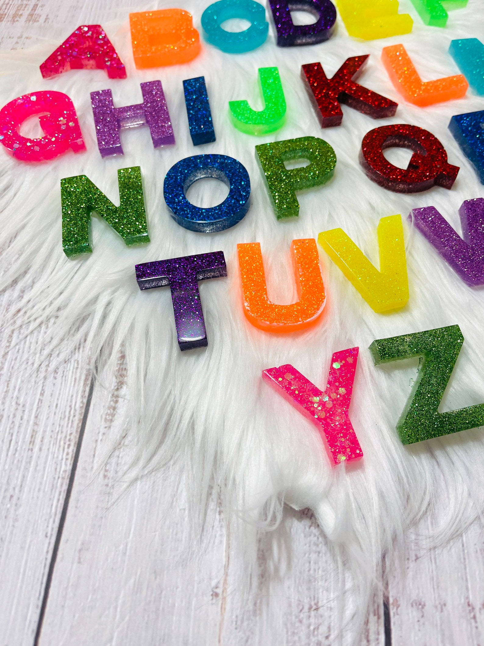 Resin Letter Set, Capital Letters, Alphabet, Learning Tool- Custom ...