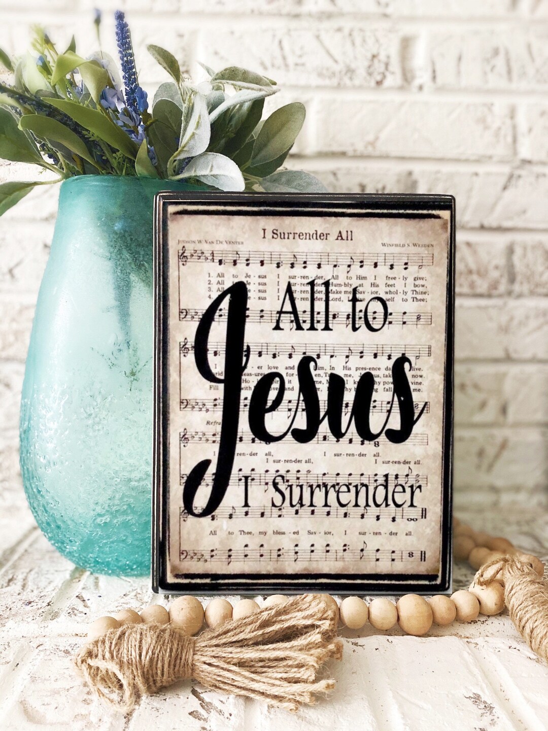 Christian Inspirational Wall Art Sign, Hymn Sign Wall Art, Wood Hymn ...