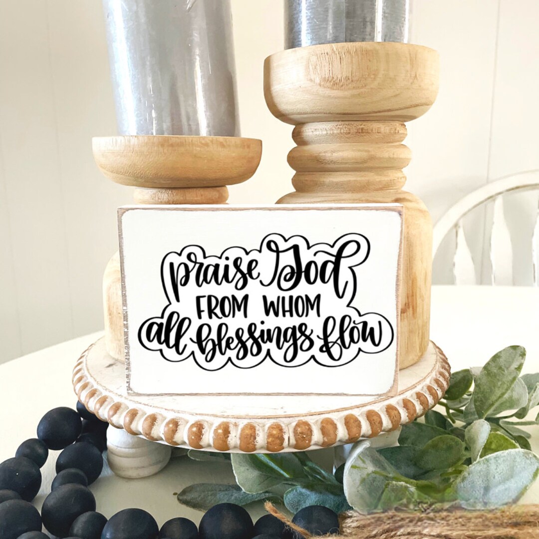 Christian Inspirational Sign, Farmhouse Encouragement Block, Christian ...