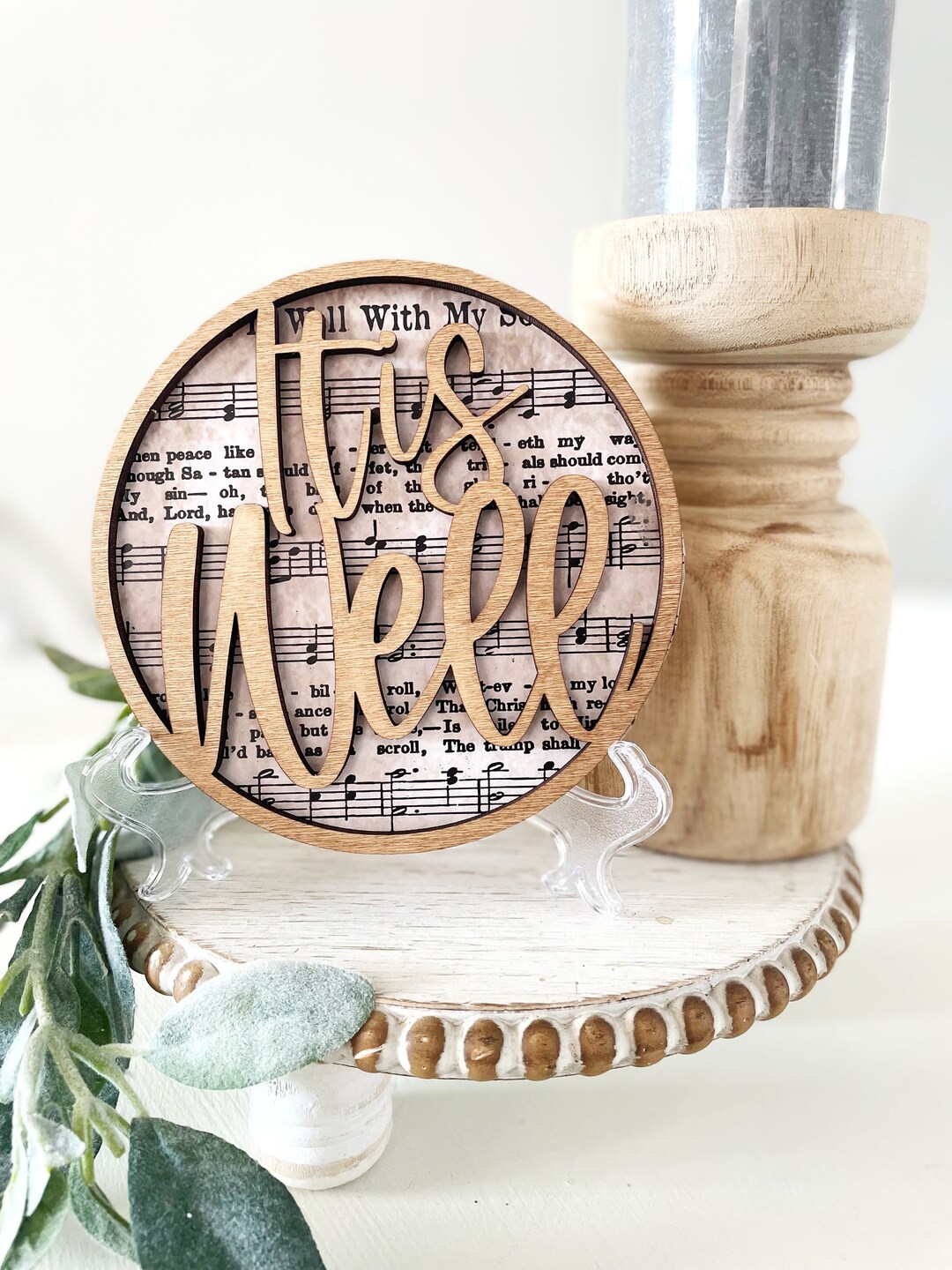 Christian It is Well Hymn Sign, Christian Sympathy Gift, Gift for ...