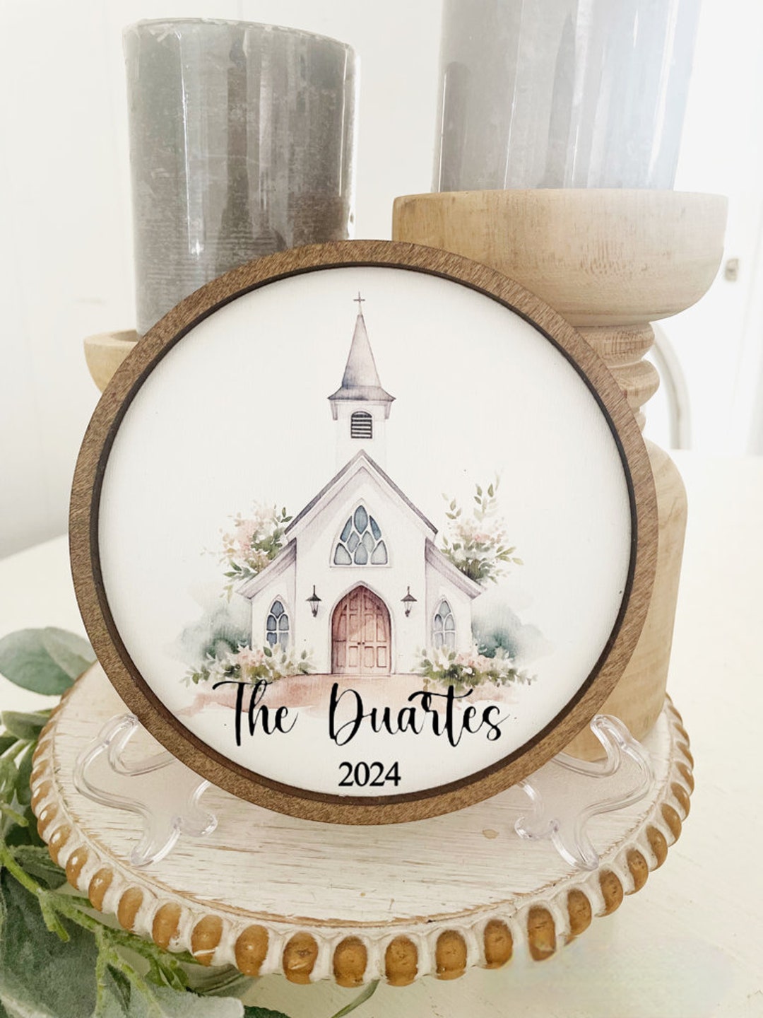 Wedding Gift for Christian Couple, Inspirational Table Top Wedding Sign ...