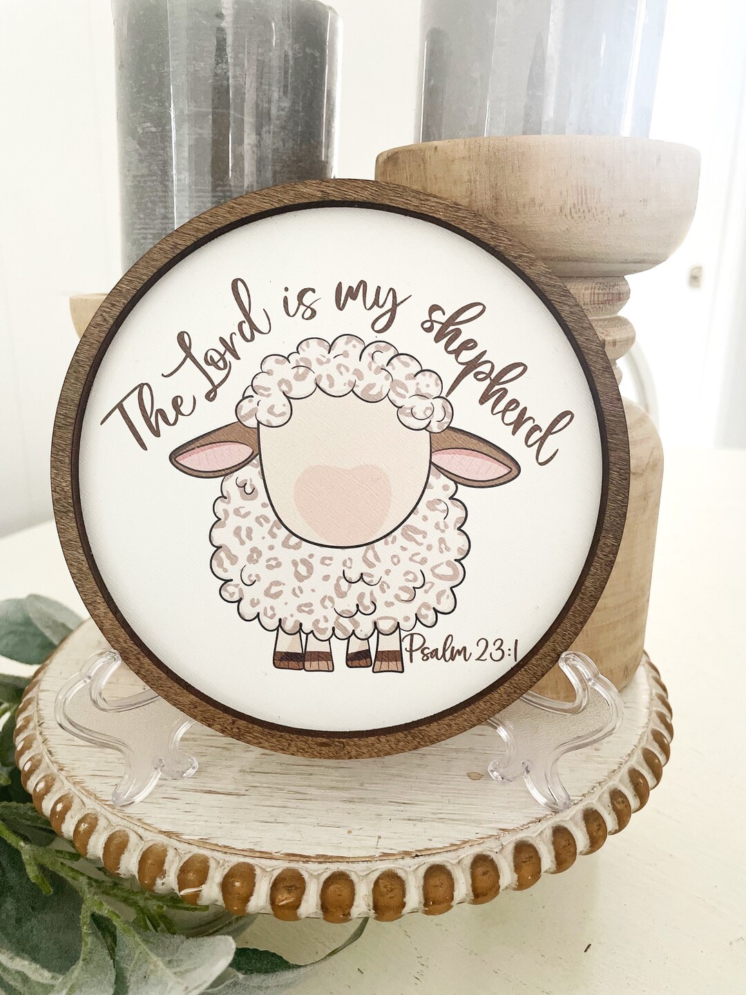 Christian Nursery Sign, Playroom Sign, Sheep Nursery Decor, Baby Gift ...