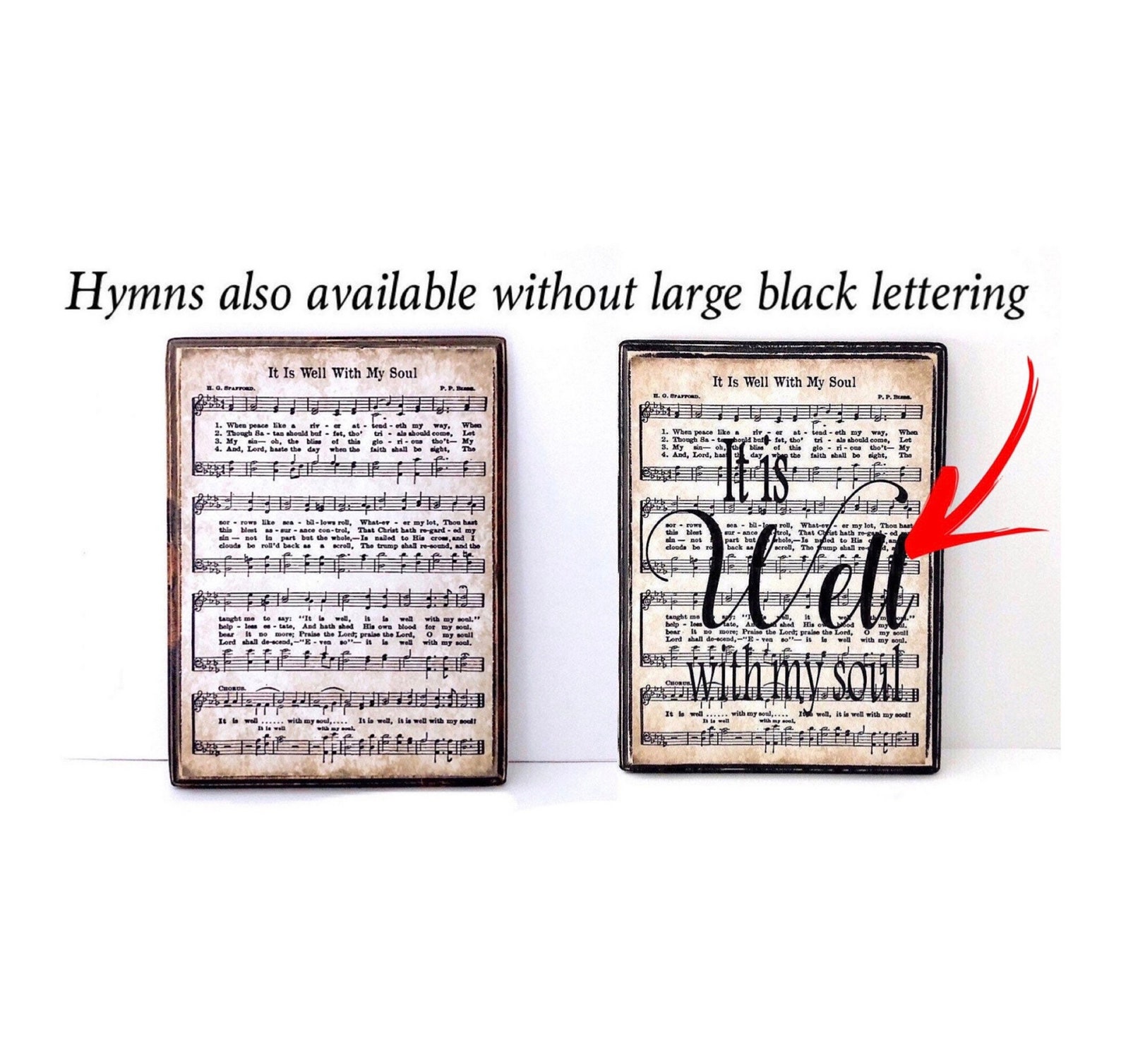 Christian Inspirational Wall Art Sign, Hymn Sign Wall Art, Wood Hymn ...