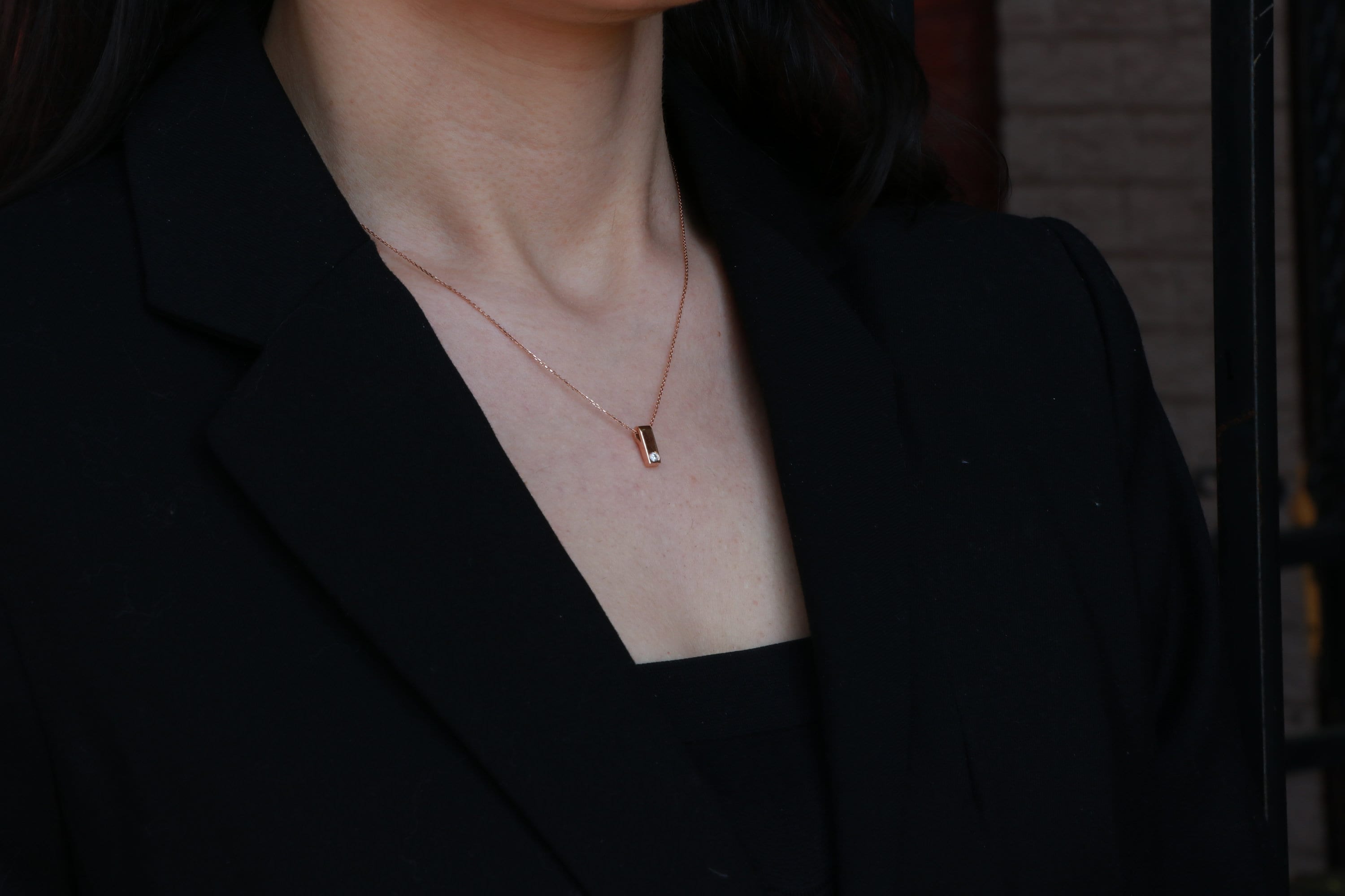 Diamond Whistle Necklace 14K Solid Gold Necklace Delicate - Etsy