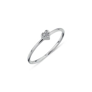 Heart Shaped Diamond Ring | Small Heart Ring | Heart Ring With Small ...