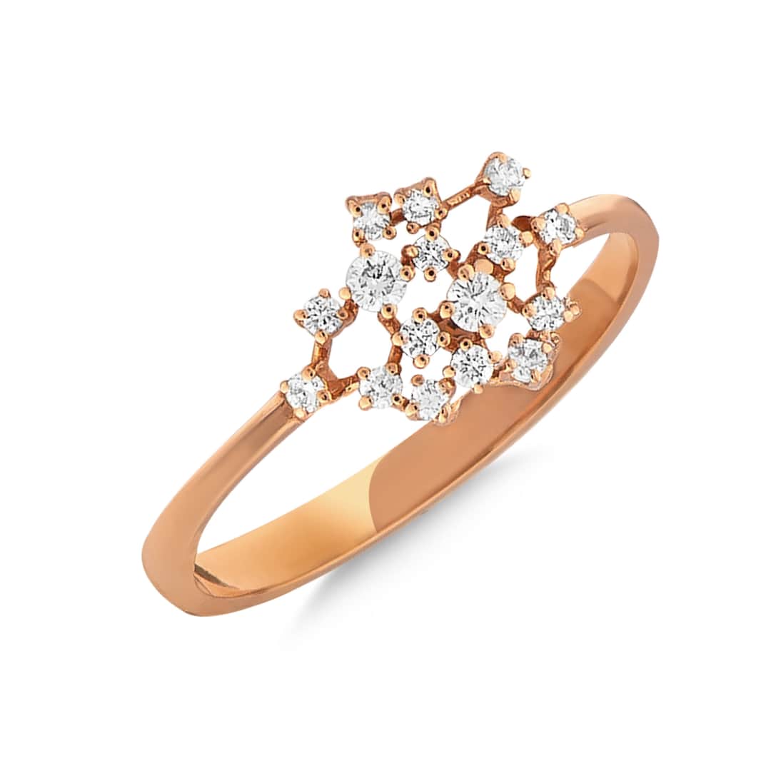 Diamond Scatter Ring | Diamond Cluster Ring | Genuine Diamond Ring ...