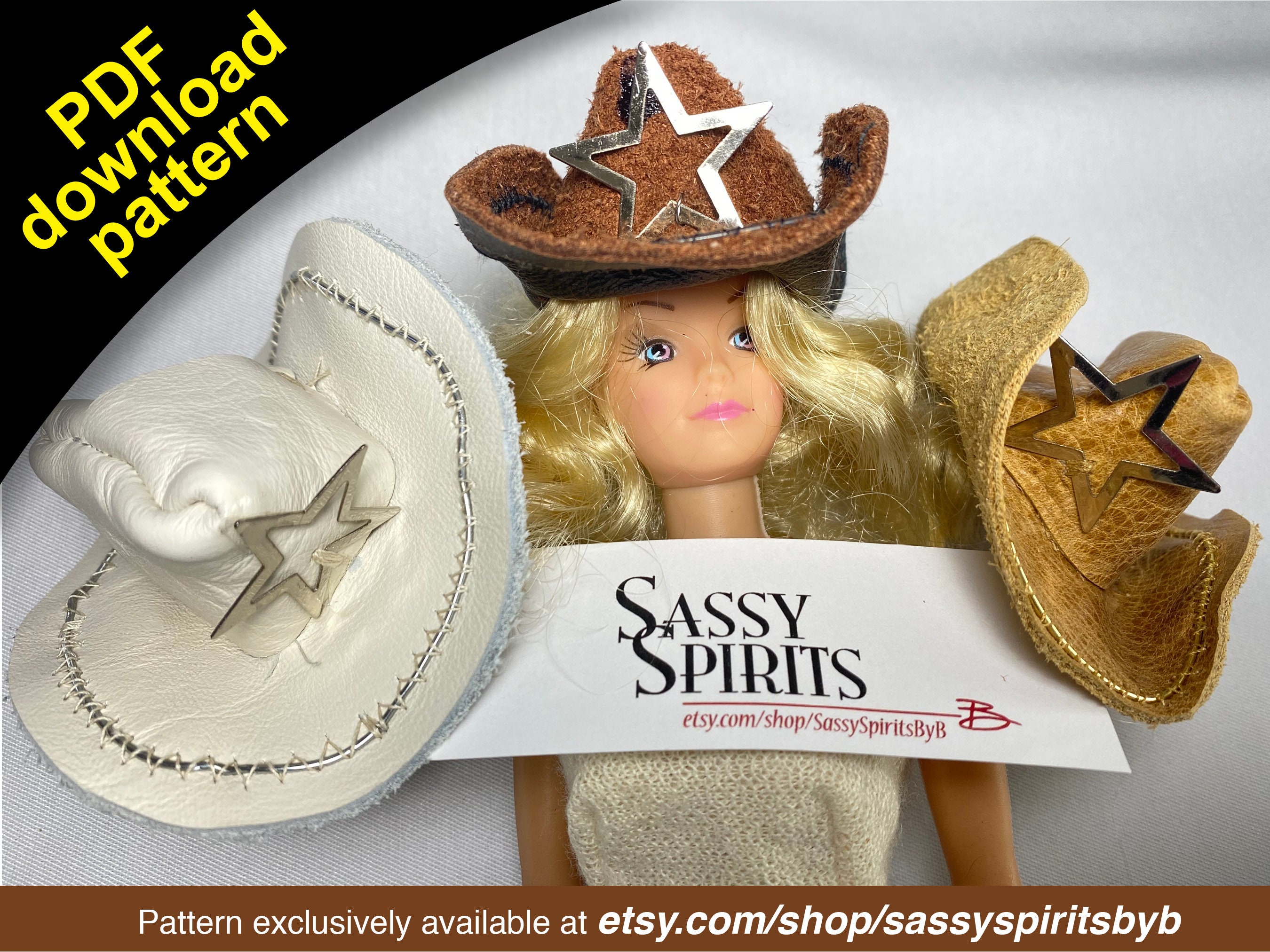 Cowboy Hat for Miniature Doll - DIY Pattern - Pdf Download - MINI ...