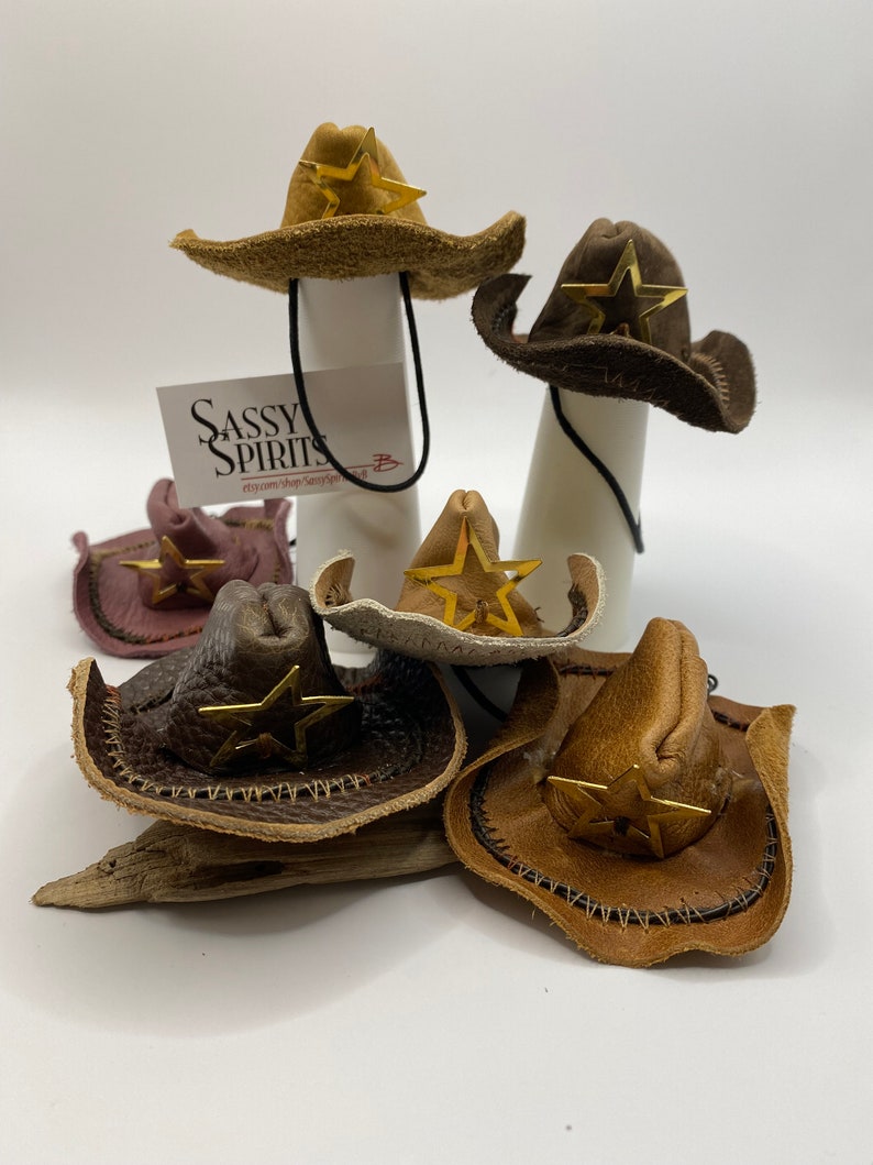 Cowboy Hat in Copper - Western Toy Hat for Fashion Doll - Leather ...