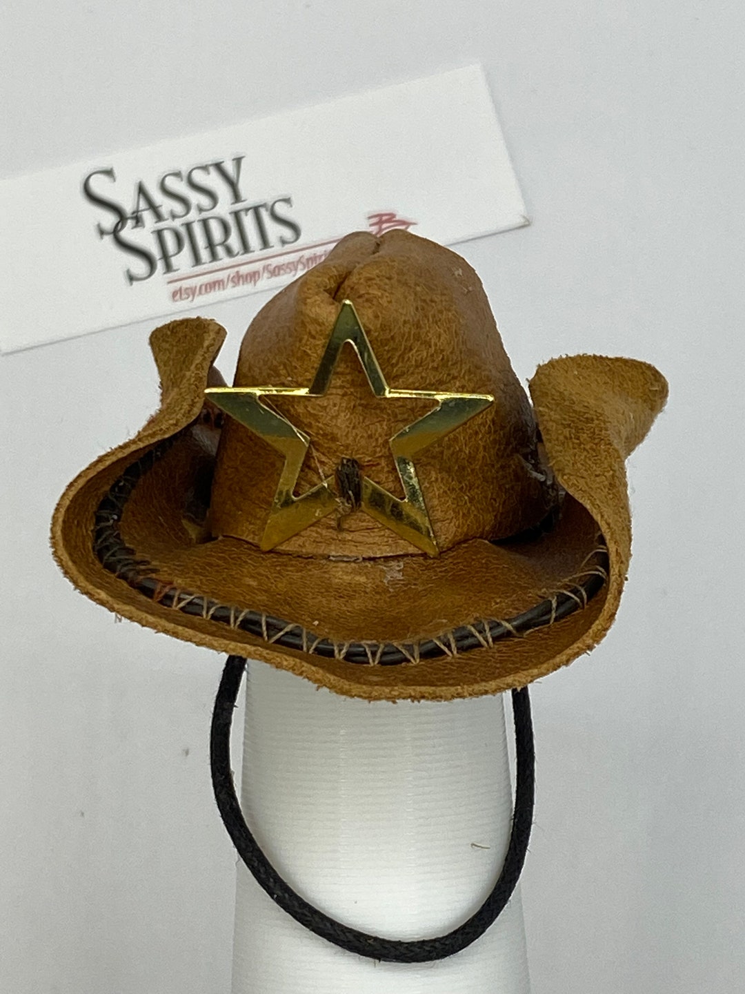 Cowboy Hat in Copper - Western Toy Hat for Fashion Doll - Leather ...