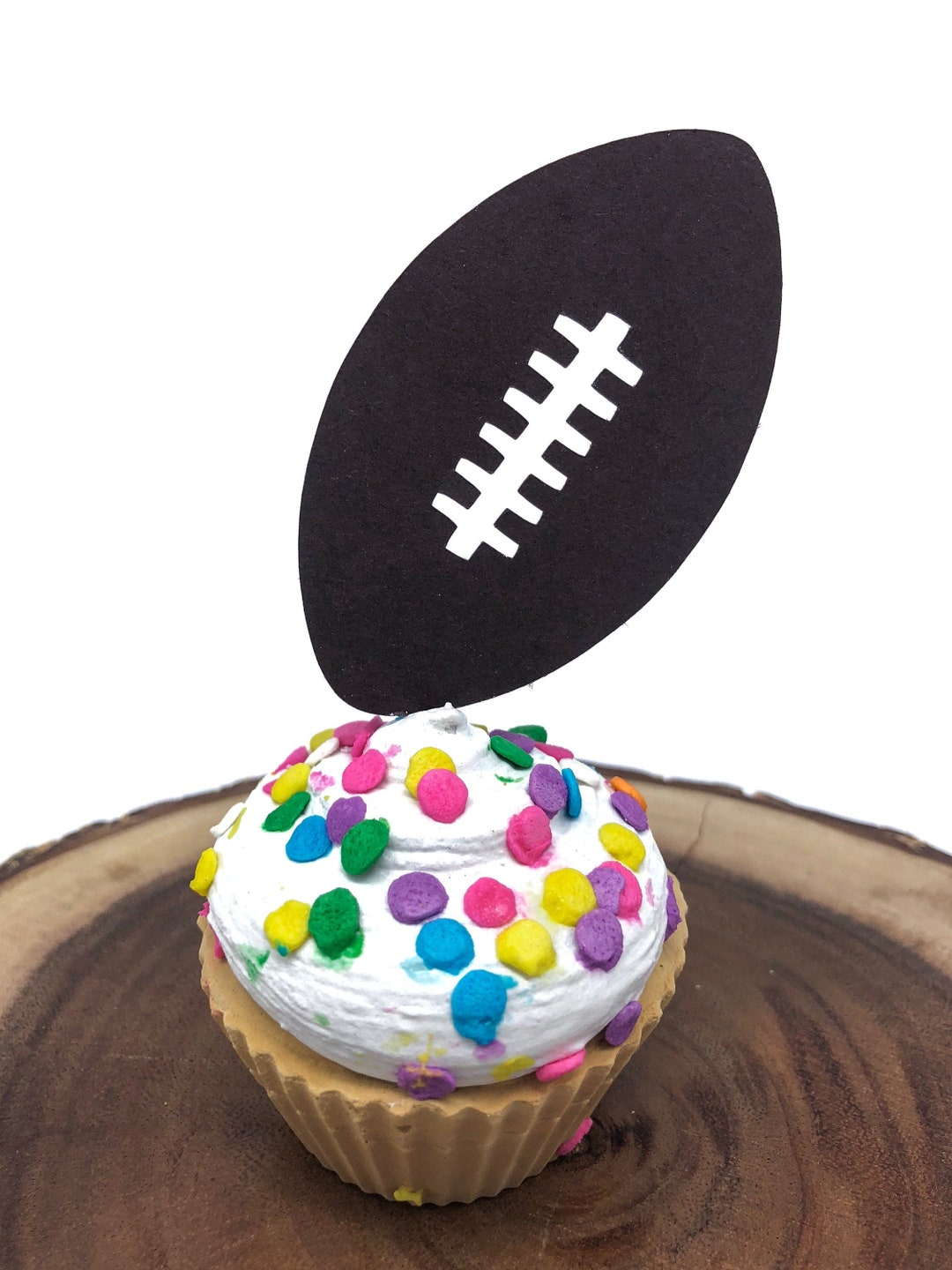 Football Cupcake Topper, 12 Cupcake Toppers, Football, Football Party ...